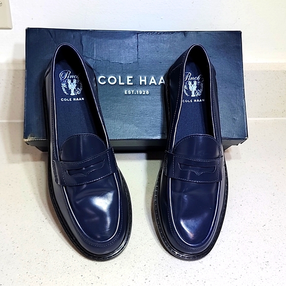 Cole Haan | Shoes | Cole Haan Dark Blue Loafers New In Original Box ...